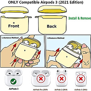 Olytop for Airpods 3rd Generation Case Black Girl, Cute African American Girl Case for Airpod 3 Cover Protective Hard Black Afro Women Cover with Keychain for Apple Airpods 3rd Gen Case- Black Queen