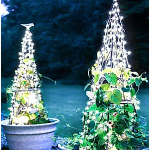 suddus Solar Fairy Lights Outdoor Waterproof, 2 Pack 33ft 100 LED Solar Twinkle Lights, White Solar Christmas Lights for Backyard Trees Patio Deck Garden Birthday Party Wedding Decorations