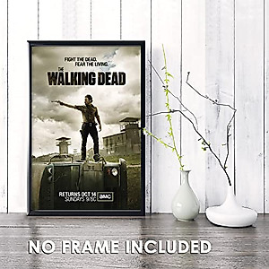 LuxBay HD Canvas The Walking Merch Dead Poster Print Decoration Wall Art for Room Decor 12"x18"