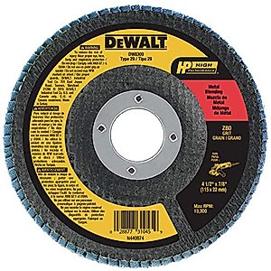 DEWALT Flap Disc, Zirconia, 4-1/2-Inch x 7/8-Inch, 80-Grit (DW8309)