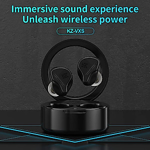 Linsoul KZ VXS TWS 1DD+4BA Hybrid Bluetooth Earphones True-Wireless Headphones Game Sport Earbuds Touch Control Noise Cancelling HiFi Headset