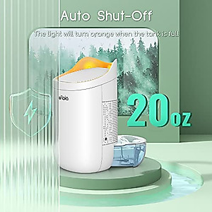 Mini Dehumidifier for Bathroom, Afloia Q3 Portable 20oz Dehumidifiers for 200 Sq.ft Auto-Off Compact Quieter Lighter Peltier Dehumidifier for Small Spaces [Cat Ear Design]