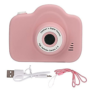 Kids Camera for Boys Girls, Cartoon Child Camera Kids Toy Gift 1080P One Key Video Recording Kids Mini Camera Birthday Gifts for 3 4 5 6 7 8 9 Year Old Girl Boy (Pink)