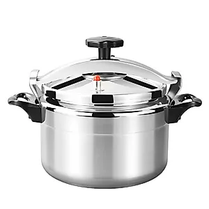Luxshiny Stainless Steel Pressure Cooker, Gas Stove Top Pressure Canner 7L Safety Aluminum Canning Pot Household Cooker Pot Induction Cookware Fast Cooking Pot Silver