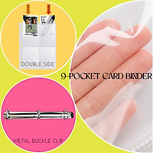 Card Binder 9 Pocket, Trading Card Holder Fits 900 Cards. Trading Card Album Folder with Zipper for Sports, Game Card Case.