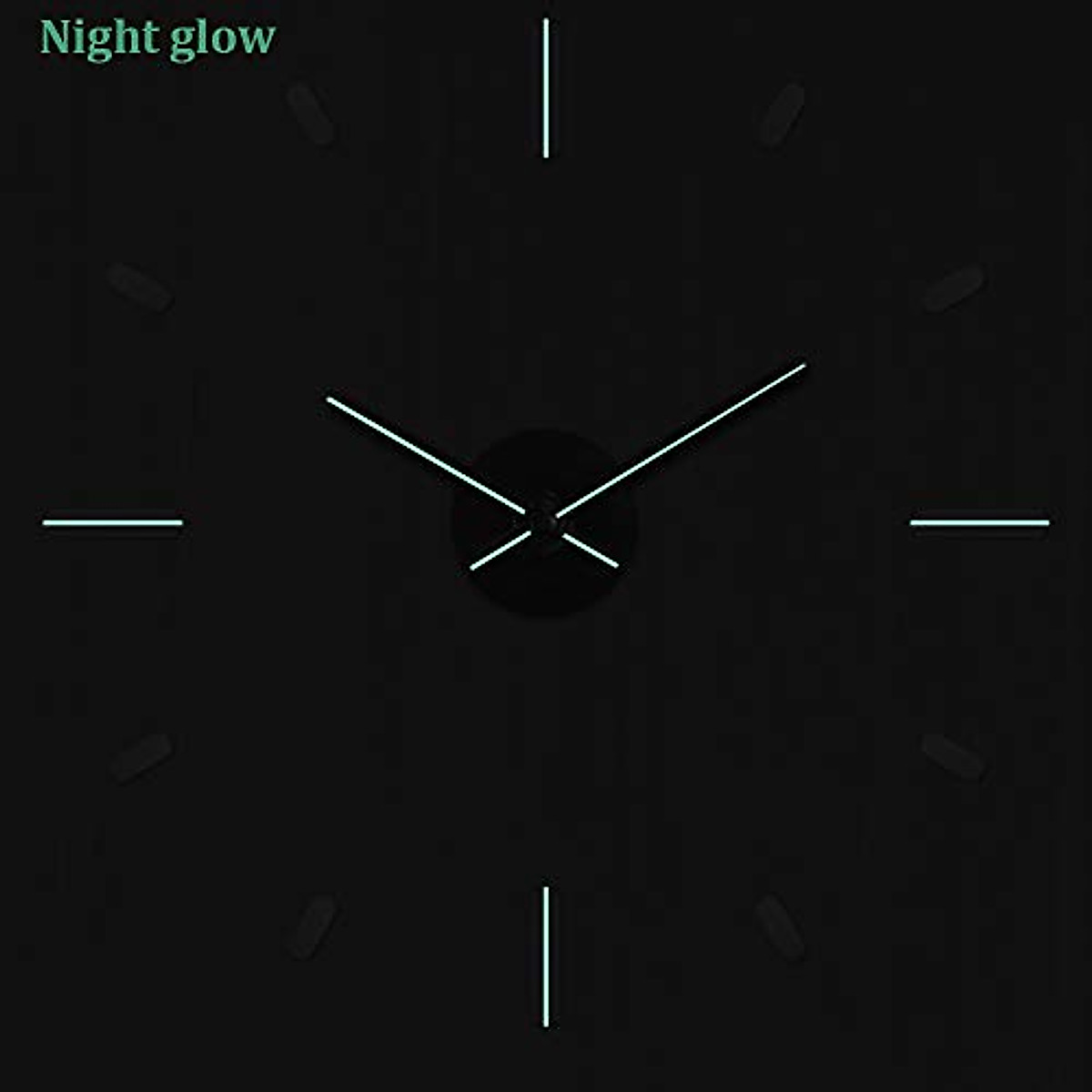 PresenTime & Co Large Frameless DIY Wall Clock for Modern Home/Office Decoration, Silent no Ticking, Night Glow. Wall Décor for Living Room, Dining Room, Kitchen, Bedroom, Class Room, Office Space.