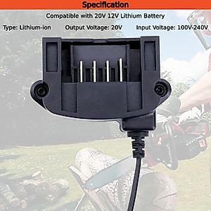 Tulepowceeng LCS1620B Charger Compatible with Black and Decker 20V 12V Max Lithium Battery LBXR20 LBX4020 LBX20 LBXR2020 Replacement for Black and Decker 20v Lithium Battery Charger LCS1620 BDCAC202B