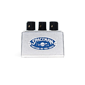 Spaceman Redstone: Germanium Preamp Guitar Effects Pedal - Silver Standard Edition with Volume, Gain and 3-Band Tone Stack Controls