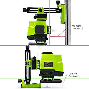 Zokoun IE12,12 Lines Green Beam 360° Rotary Self-leveling Laser Level Horizontal&Vertical Cross Line Leveler With Wireless Control 3D Laser Level with Li-ion Battery