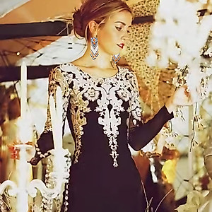 Long Beaded Tassel Earrings – Big Aztec Fringe Bead Drop Dangle Earrings, Bohemian Seed Tube Bead Tribal Earrings Statement, Pendientes De Borla, Idea for Women, Sister, Lover, Outfit, Daily Wearing (Colorful Aztec Earrings)