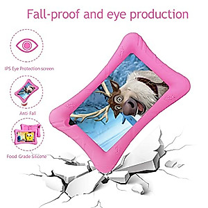 PRITOM Kids Tablet, 32 GB ROM, Quad Core Processor, HD IPS Display, WiFi 7 inch Android Tablet, Kid-Proof with Kids Tablet Case