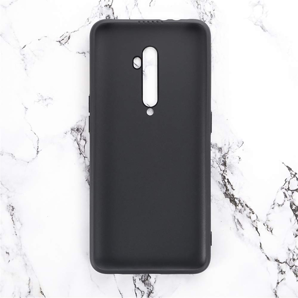 Shantime Oppo Reno 2 Case, Scratch Resistant Soft TPU Back Cover Shockproof Silicone Gel Rubber Bumper Anti-Fingerprints Full-Body Protective Case Cover for Oppo Reno 2 (Black)