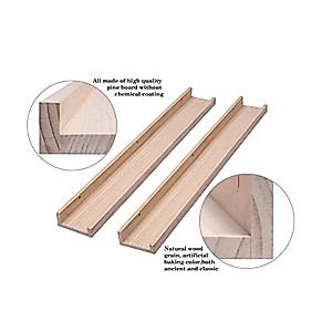 FISHFRUIT 36-in Floating Shelf, Wall-Mounted Wall Shelf, Picture Ledge, 3-Piece of The Same Size for Home Decoration, Bedrooms, Office, Living Room