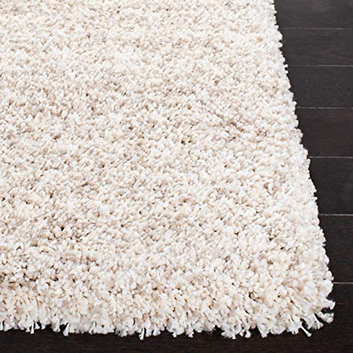 SAFAVIEH Hudson Shag Collection 8' x 10' Ivory/Beige SGH295C Modern Abstract Non-Shedding Living Room Bedroom Dining Room Entryway Plush 2-inch Thick Area Rug