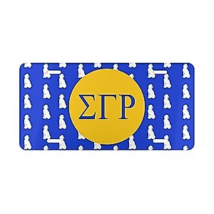 Sigma Gamma RHO Mascot License Plate Cover