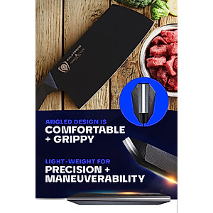 Dalstrong Meat Cleaver Knife - 7 inch - Shadow Black Series - Black Titanium Nitride Coated - High Carbon - 7CR17MOV-X Vacuum Treated Steel - Razor Sharp Kitchen Knife - Sheath - NSF Certified