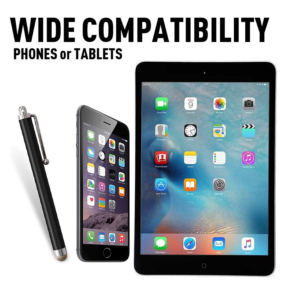 XMONKEY Stylus Pen, 20 Packs Stylus with Mesh Fiber Tip and Aluminum Body for Touch Screen, Compatible with iPad, iPhone, Smart Phone and Tablet with Capacitive Touch Screen