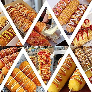 YXCUSAM Commercial Electric Fryer, 25L Cheese Hot Dog Stick Machine Sausage Grill Stove, 3000W Sausage Frying Equipment,for Kitchen