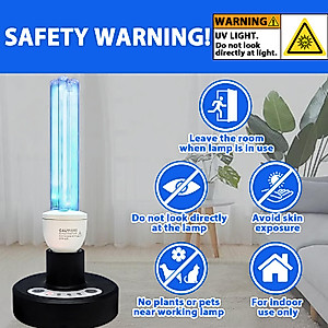 BAIMNOCM UV Light, UVC Lamp with E26 Base and Remote Control, UV-C Light Bulb 25 Watts Indoor Use, 1 Count