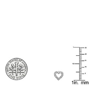 Dazzlingrock Collection 0.25 Carat (ctw) 10K White Diamond Ladies Heart Shape Fashion Stud Earrings 1/4 CT, White Gold