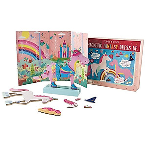 Floss & Rock 40P3550 Wooden Fantasy Dress Up Pets Magnetic Toy, Multicolor