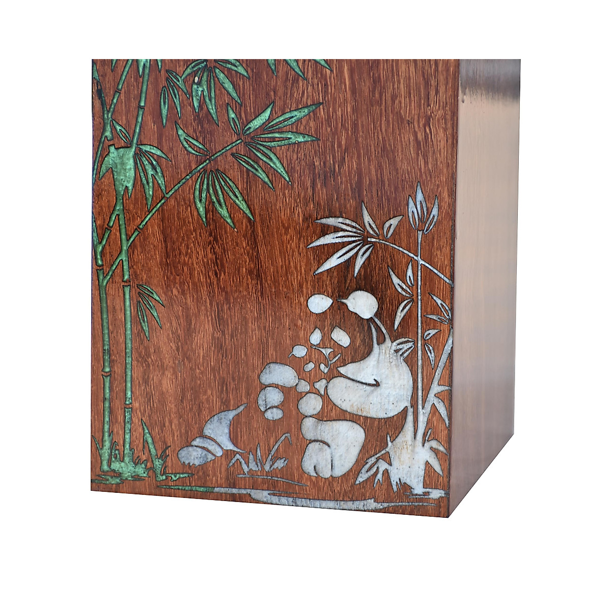 Green and White Resin Urn Wooden Urn Box Lichtenberg Figure Cremation Urn for Human Ashes Adult Large Funeral urn Ashes Urn for Ashes pet urn Fractal Burning urn Memorial Urn (Large up to 250 lb)