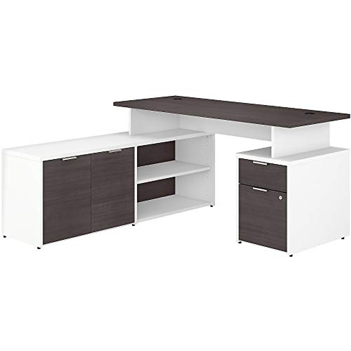 Bush Business Furniture Jamestown 60W L Shaped Desk with Drawers