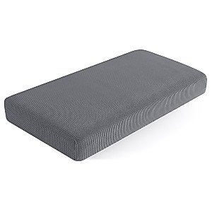 SUBRTEX Stretch Couch Cushion Cover, Sofa Cushion Furniture Protector, Couch Seat Slipcover, High Elasticity for RV Living Room (Loveseat Cushion, Light Grey)