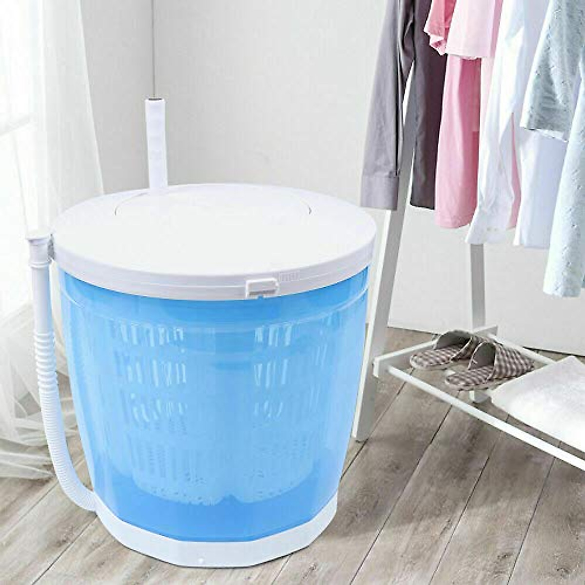 Portable Washing Machine Mini Laundry Washer Manual Traveling Outdoor Washing Machine Dryer for Wash Clothes, Wash Vegetables and Dehydrate