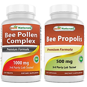 Best Naturals Bee Pollen Complex 1000 mg & Bee Propolis 500 mg