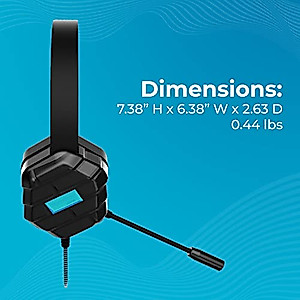 Gumdrop DropTech B1 Headset On-Ear Headphones for Kids w/Boom Mic, 3.5 mm Chew Proof Cord for K-12, Students & Classroom (Drop Tested, Comfortable, Lightweight, Rugged, Easy Cleaning) - Black