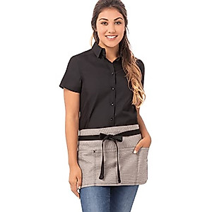 Chef Works Unisex Portland Waitress Apron, Black, One Size