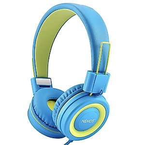 Nenos Children Headphones Kids Headphones Children's Headphones Over Ear Headphones Kids Computer Volume Limited Headphones for Kids (Yellow)
