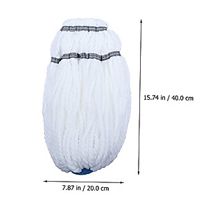 COOLHIYA Mop Replacement Head Mop Heads Universal Commercial Mop Handle Mop Parts Replacement Refill Cleaning Mop Head Mop Head Replacement Floor Mop Cotton Thread