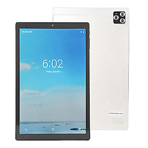 Acogedor 10 Inch Tablet, Tablet for Android 10.1, 10inch 2560x1600 HD High Definition Screen, 6GB 128GB 5G WiFi, MTK6750 Chip, Multiple Networks (Silver)