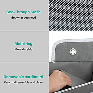 Libeder Over Door Organizer,4 Large Pockets Foldable Baby Organizer for Nursery with 6 Mesh Side Pockets, Hanging Organizer Closet Door Organizer Hanging for Pantry, Nursery,Bathroom, Kitchen(Grey)