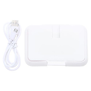 Diaper Wipe Warmer 8W Baby Wipe Warmer Portable Baby Dispenser Plastic Tissue Storage Box Dispenser Holder for Home Car White Heater