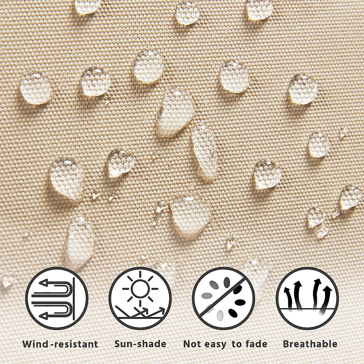 Yaheetech 8 × 7 Ft Manual Retractable Patio Awning, Sun Shade Awning with Manual Crank Handle, Window Door Shelter Awning with Aluminum Frame for Patio/Balcony/Yard, 280g/m² Polyester, Beige