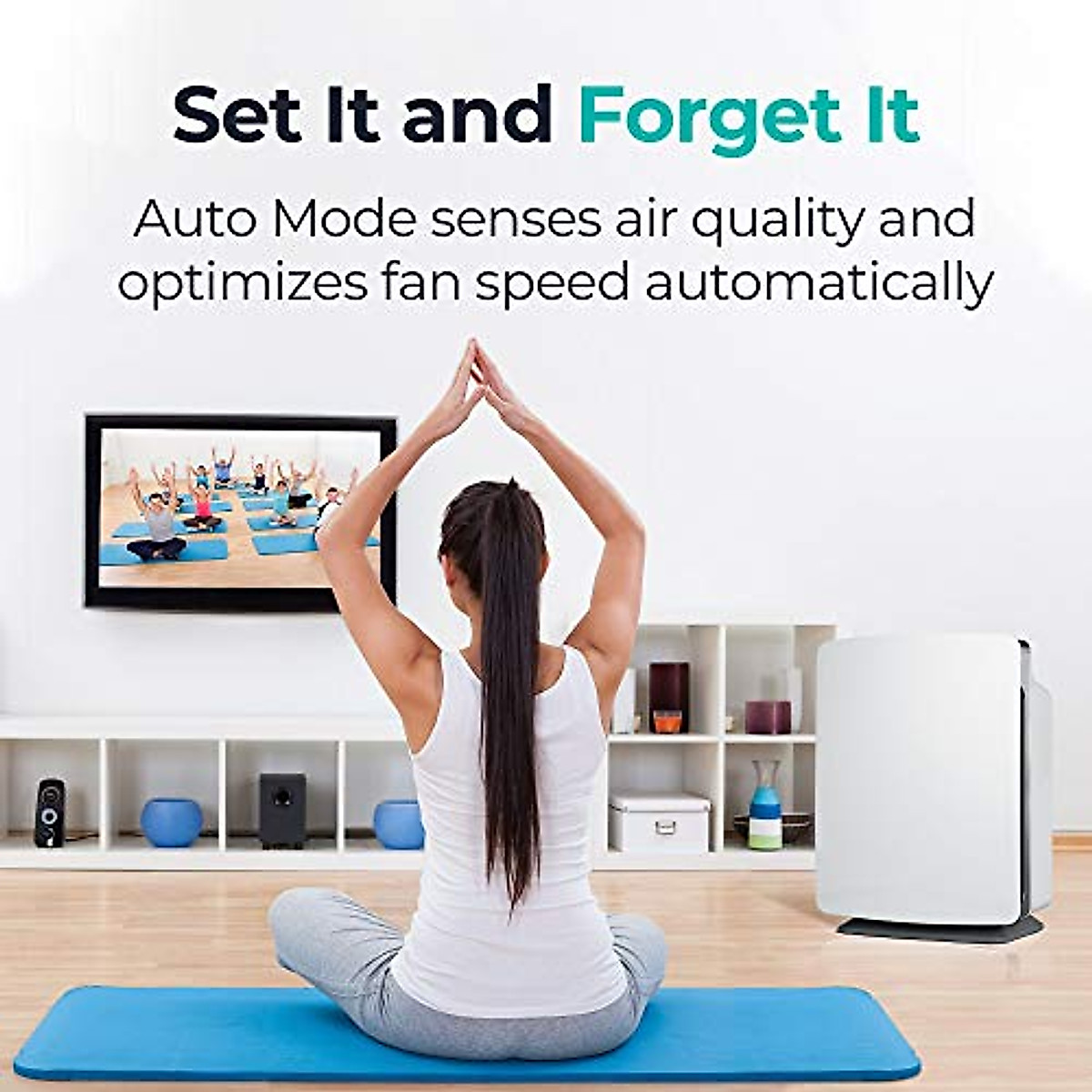 Alen FIT50 HEPA Air Purifier - Medical Grade Filtration H13 True HEPA for 900 SqFt - 99.9% Airborne Particle Removal- Allergens, Dust, Mold, Germs - Oak