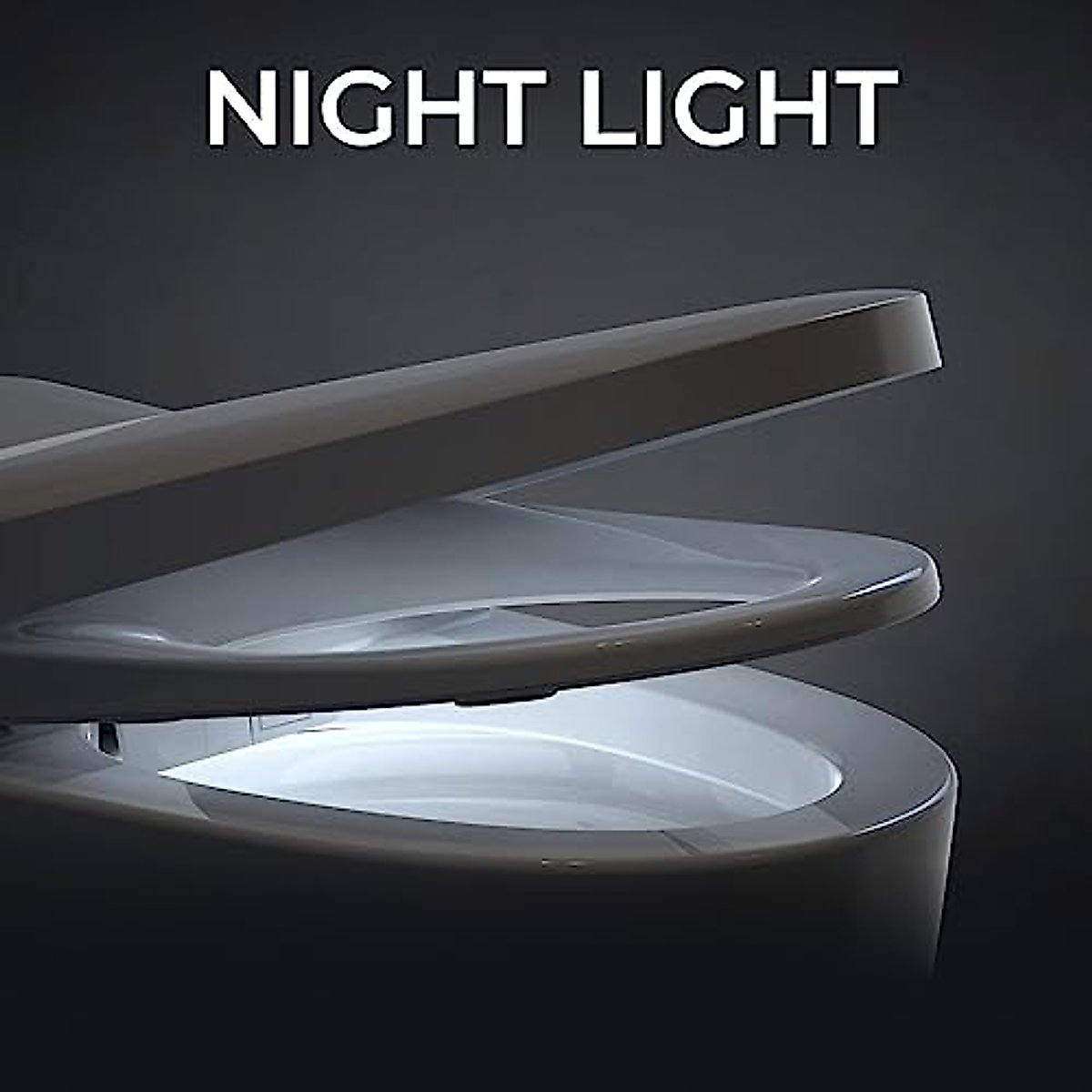 ELLAI Smart Toilet with bidet function, One-piece Toilet with Auto-Flush, Warm Water, Air Drying Function, Heated Seat, LED Nightlight, Includes Remote Control …