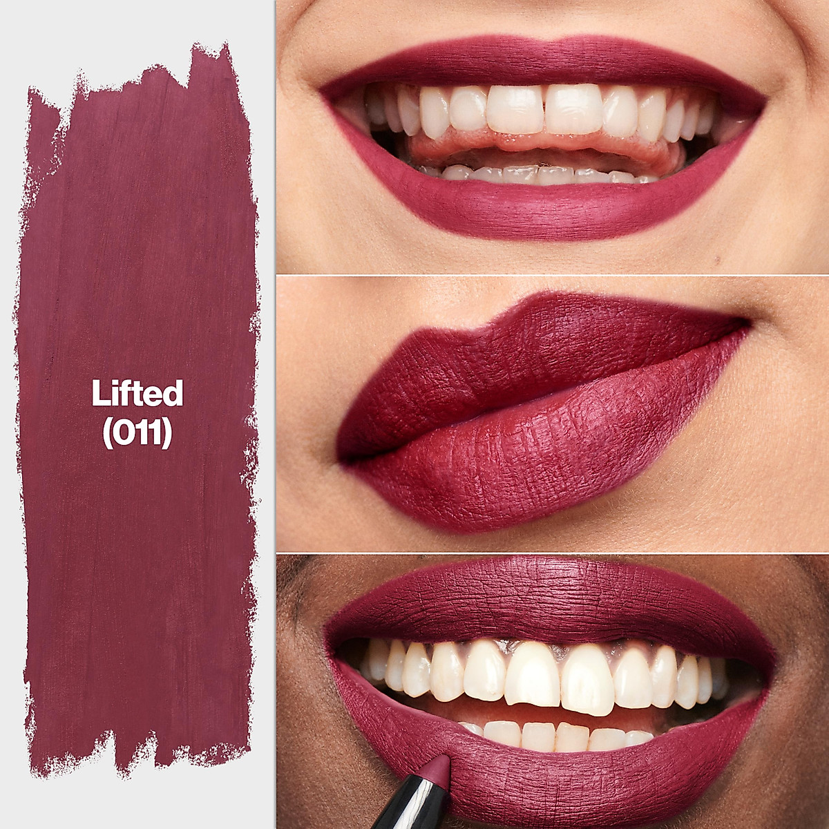 REVLON ColorStay Matte Lite Crayon Lipstick with Built-in Sharpener, Smudge-proof, Water-Resistant Non-Drying Lipcolor, 011 Lifted, 0.049 oz
