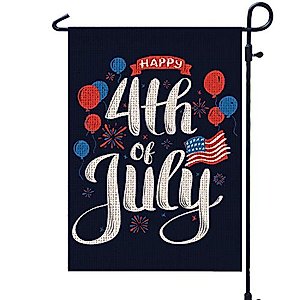 4th of July Garden Flag Vertical Double Sided |Yard Decor & Decoration Outdoor -12x18 Inch