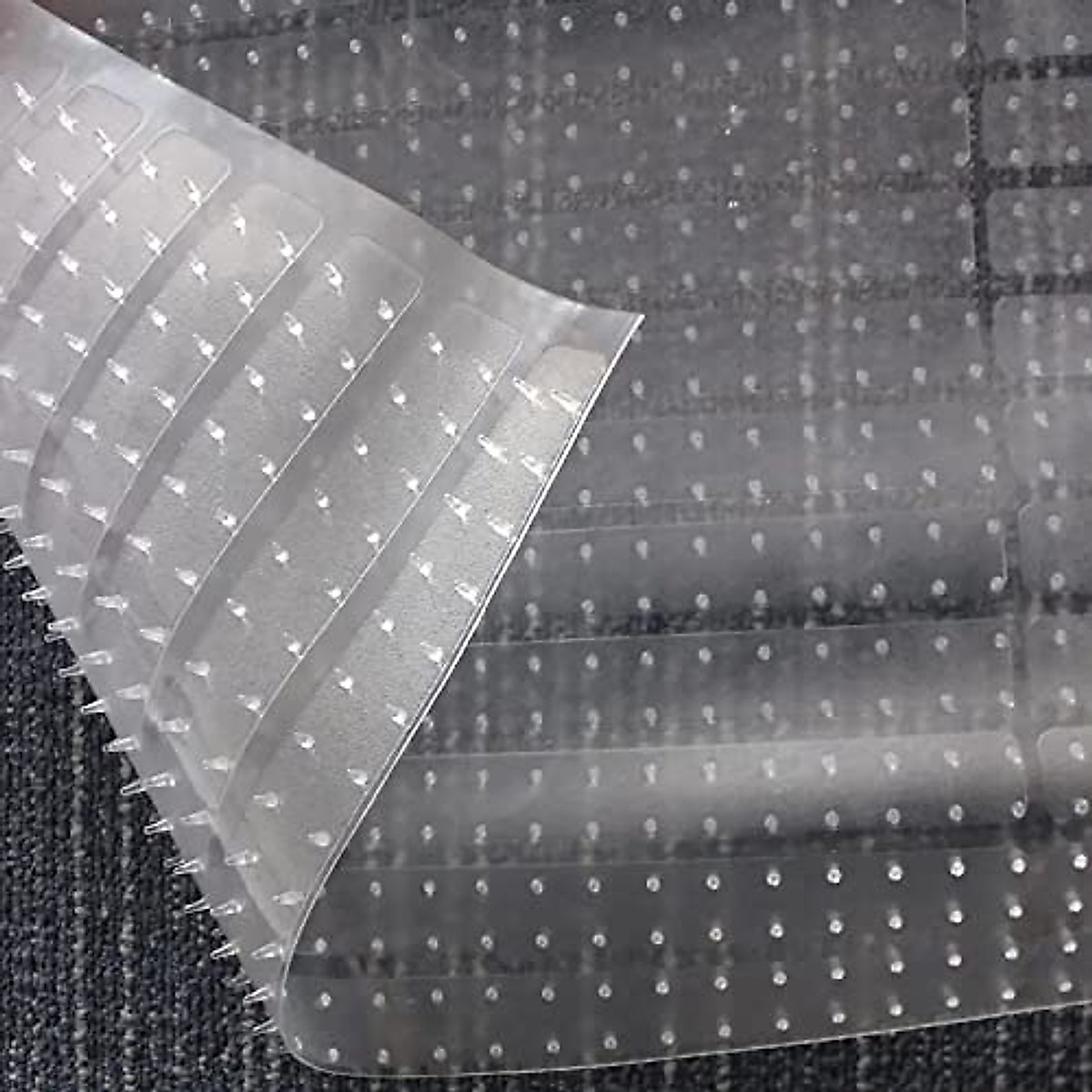 Home Must Haves Clear Vinyl Plastic Premium Deluxe PVC Ribbed Pattern Floor Runner Protector for Carpet (27" Wide)