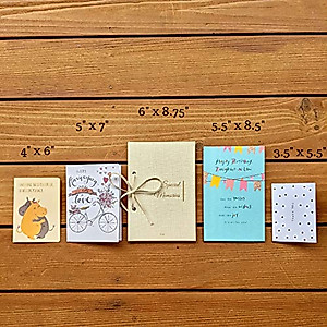 SIMPLY RSB Greeting Card Organizer Kit, Premium Vegan Leather, Transform Your Greeting Cards into a Forever Greeting Card Binder, Greeting Card Book, Greeting Card Holder and Greeting Card Keeper (Special Memories, With Hole Punch)