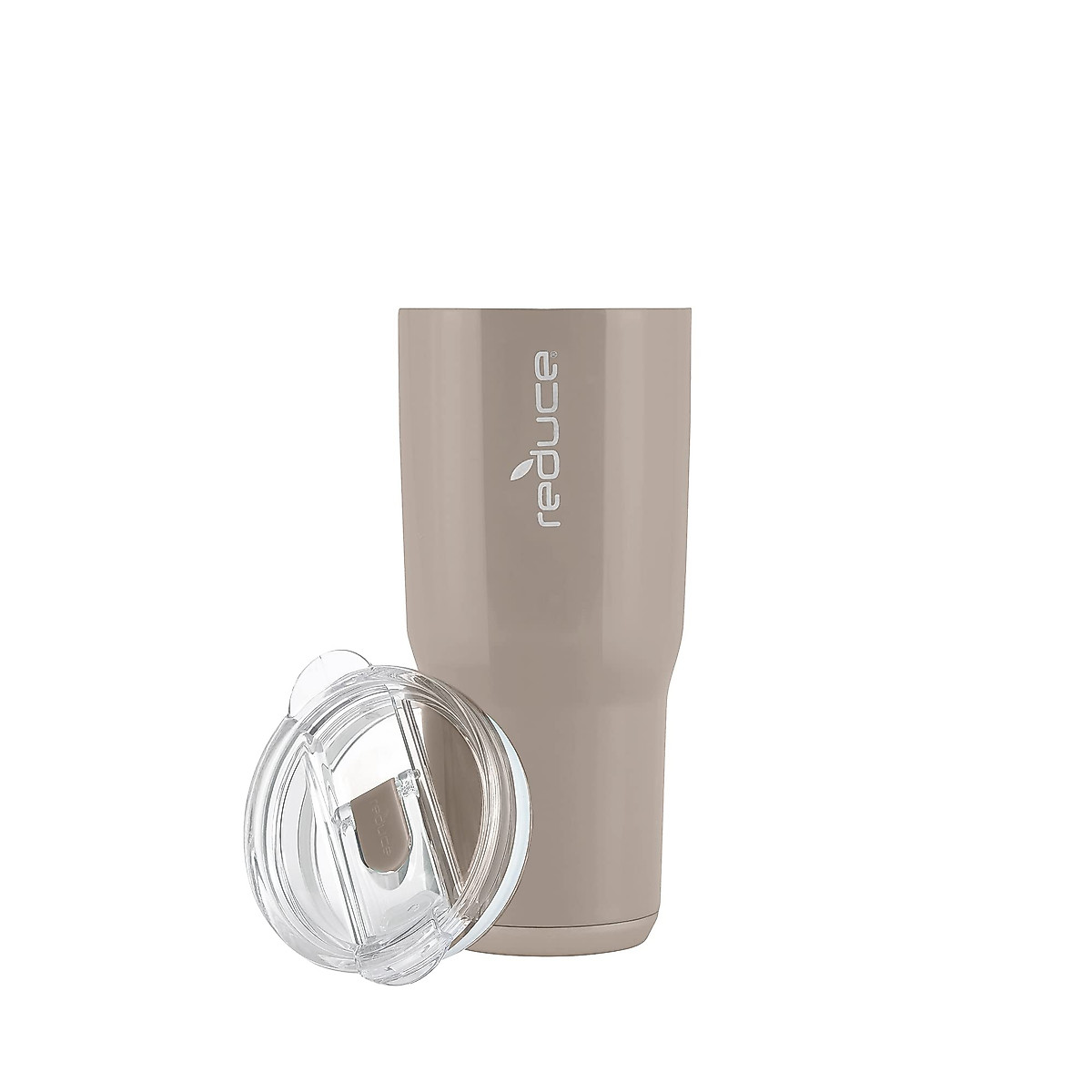REDUCE Cold1 24 oz Tumbler with Lid and Straw - Dual-Wall Vacuum Insulated Stainless Steel Tumbler - Keeps Drinks Cold up to 24 Hours - Inner Ounce Markings to Track Hydration - OG Sand