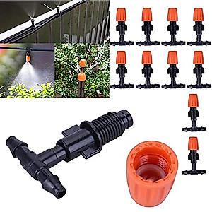 KJHD DIY Garden Irrigation System Automatic Water Timer Garden Hose Micro Watering Drip Kit with Adjustable Drippers (Color : A, Size : 20M Pipe)