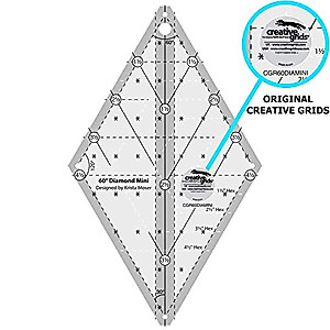 Creative Grids 60 Degree Mini Diamond Ruler - CGR60DIAMINI