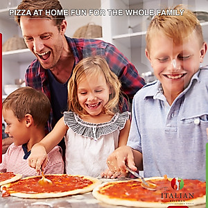 The Italian Kitchen Pizza Cutter Wheel - Restaurant Grade Stainless Steel 4 Inch Blade Pizza Slicer With Finger Guard