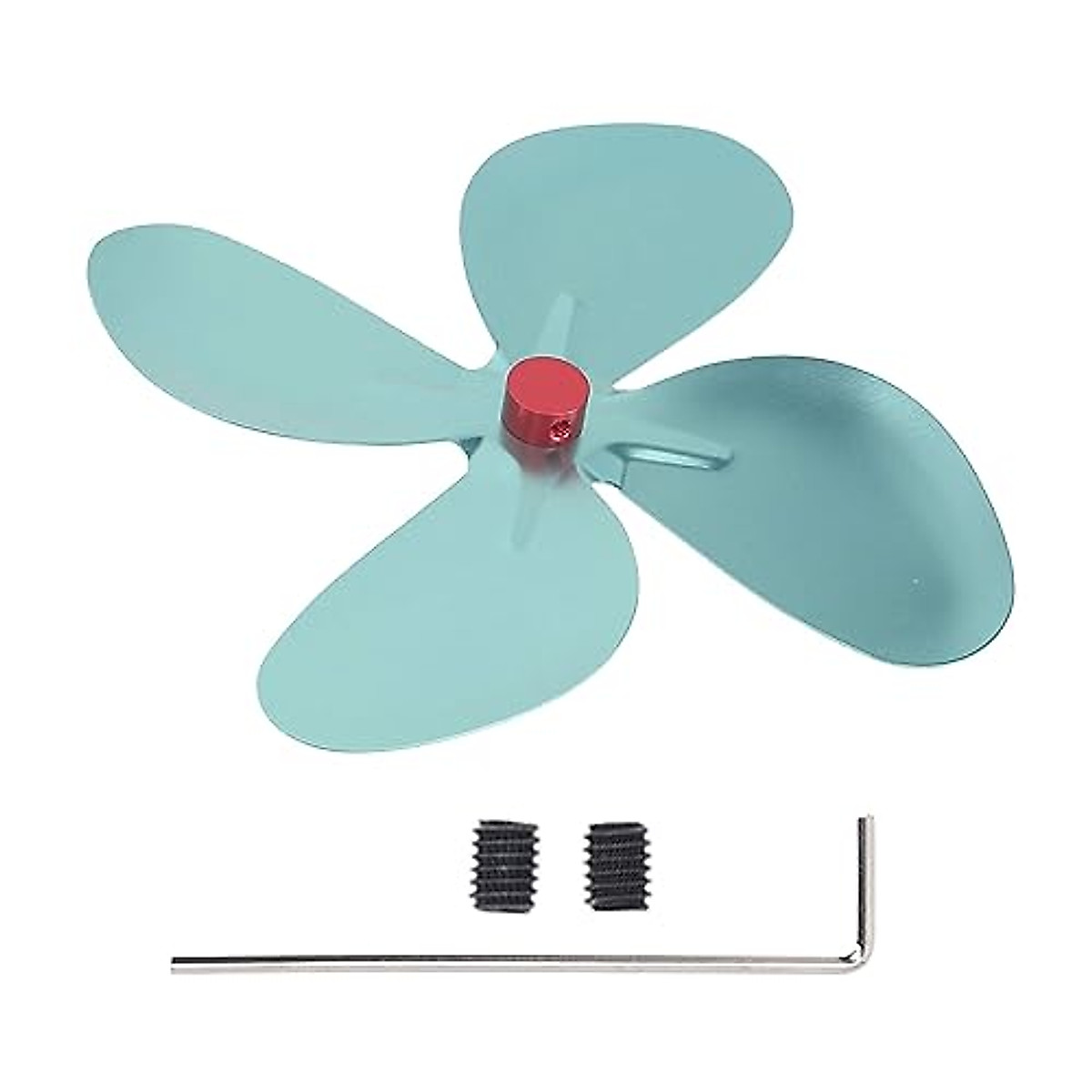 Stove Fan 4 Blades, Lightweight Energy Saving Fast Heat Dissipation Wood Stove Fan Blade Aluminum Alloy for Home Warm Air Circulation