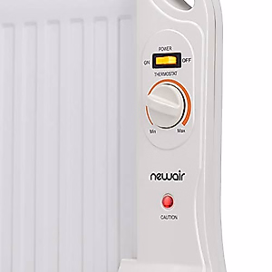 NewAir Portable Heater - 400-watt Under Desk Heater with Slim Fit Design and Silent, Energy Efficient Operation | Ideal for Office, Desk, Home, and More